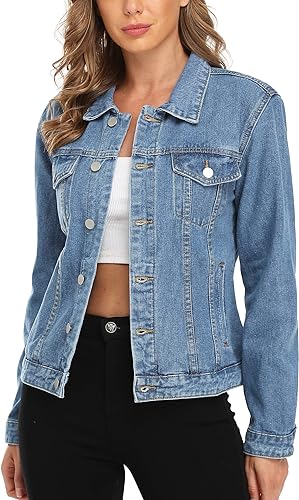 BETTE BOUTIK Women's Denim Jackets Button Up – SWZ